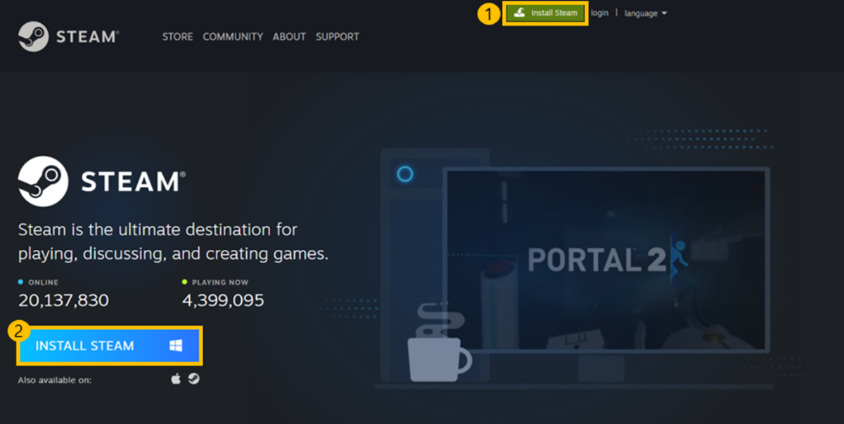 Installation de Steam