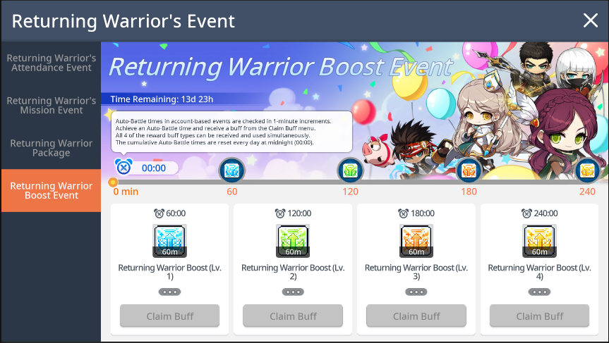 Returning Warrior Boost Event
