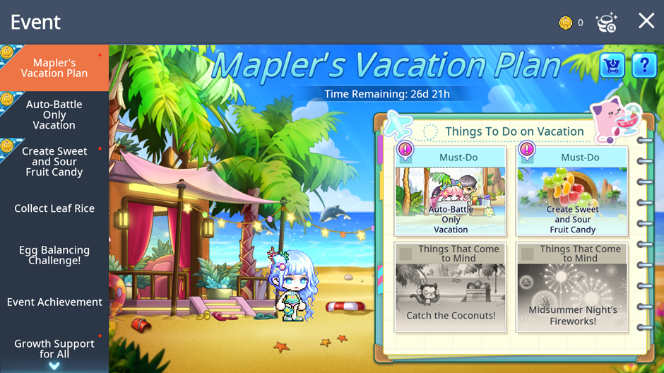 🏝 Mapler's Vacation Plan