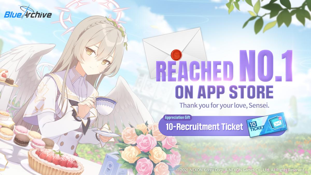 Blue Archive Korea Apple Appstore #1 Celebration Reward