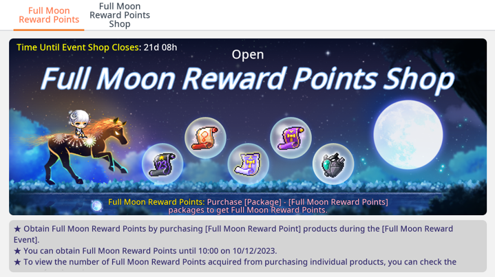 Full Moon Reward Points Event 🎁