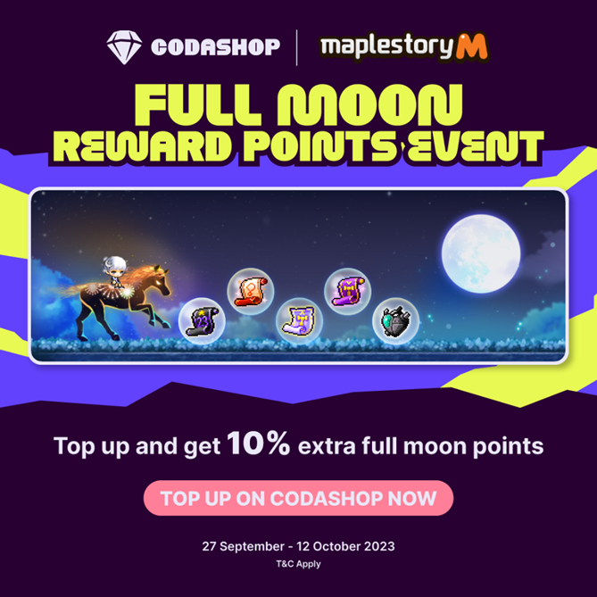 Codashop Offer: 10% Extra Full Moon Reward Points! (Updated)