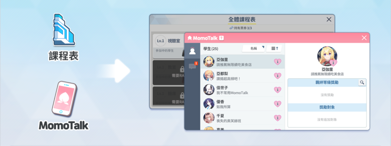 遊戲指南－羈絆&MomoTalk