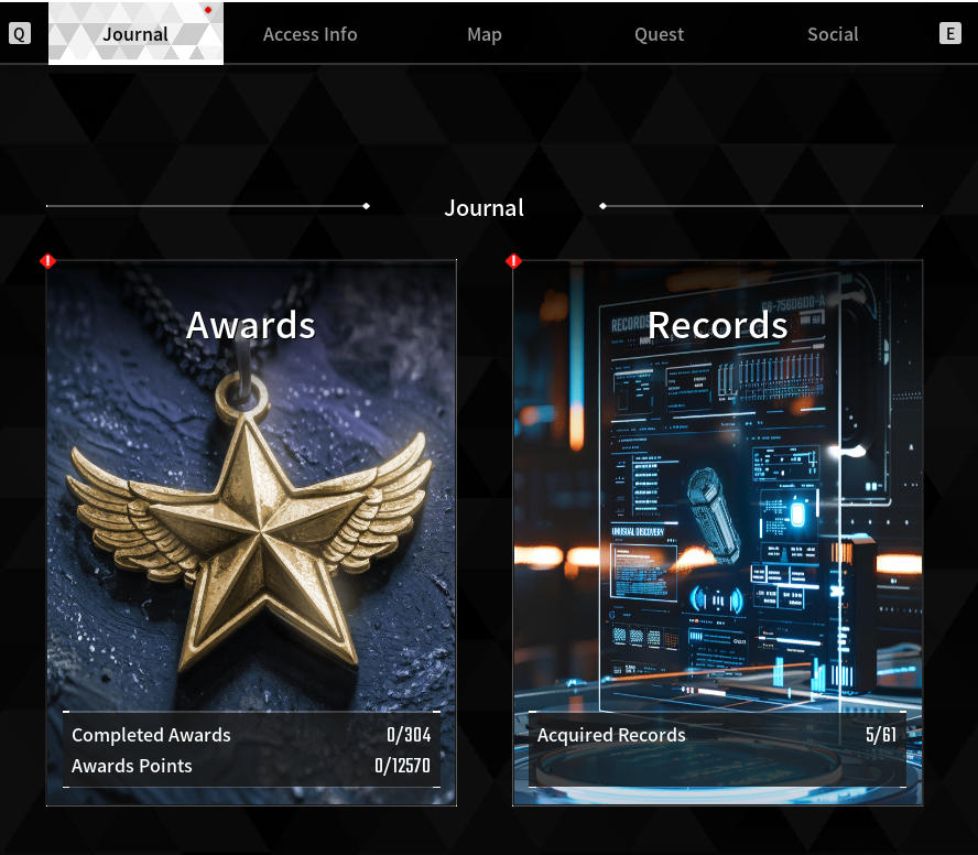 Journal (Achievements & Records)