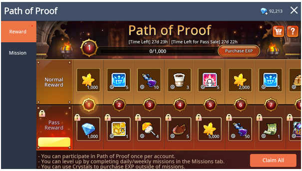 Path of Proof Achievement Event