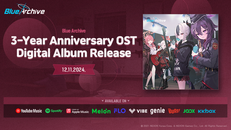 Blue Archive 3-Year Anniversary OST Digital Soundtrack Release