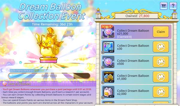 🎈 Dream Balloon Collection Event & Dream Point Shop 🎈