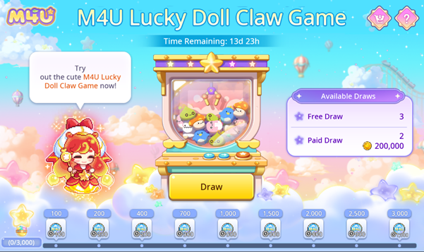 M4U Lucky Doll Claw Game 🕹️