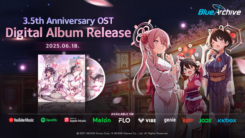 Blue Archive 3.5th Anniversary OST Now Available on Digital Streaming Platforms!