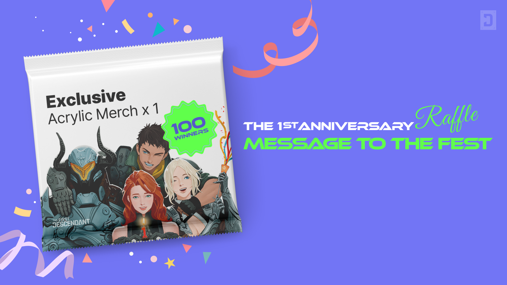 (Web) 1st Anniversary Raffle Event: Message to the Fest
