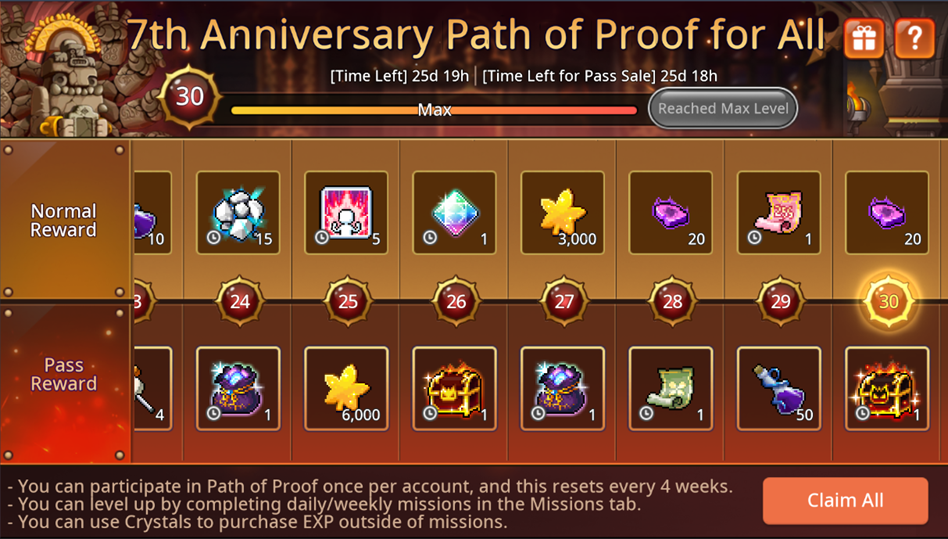 7th Anniversary: Path of Proof Achievement Event