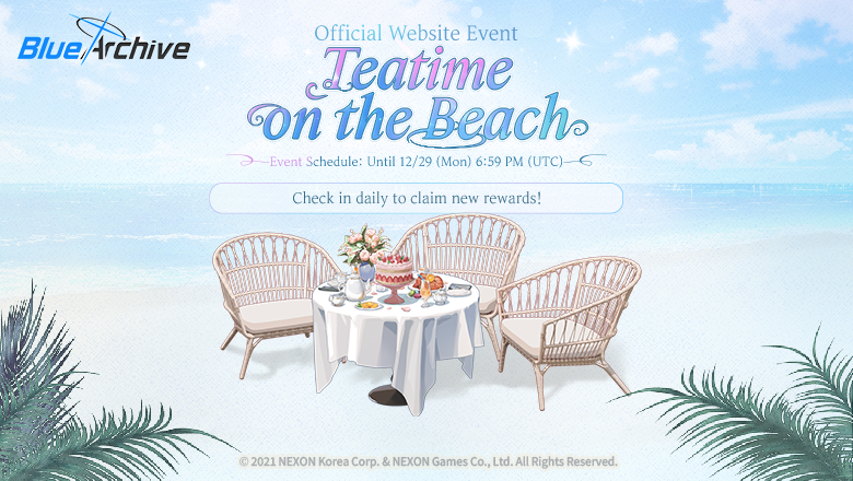 Website Event: Teatime on the Beach!