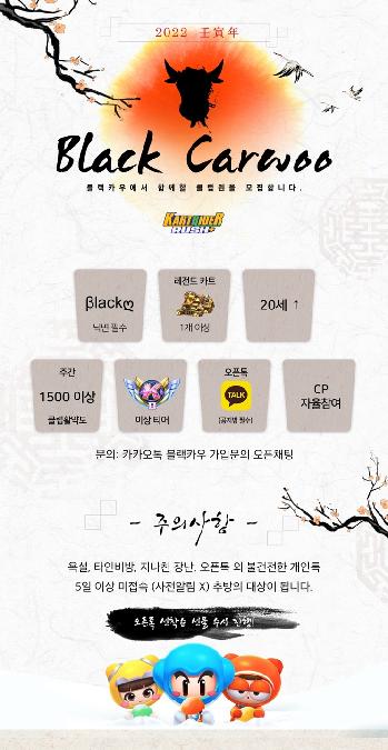 Lv.8 BLACK.CARWOO 현CP49위 클원모셔요